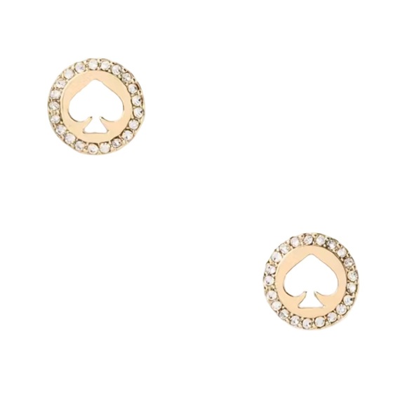 kate spade | Jewelry | Kate Spade Spot The Spade Pave Halo Spade Studs ...